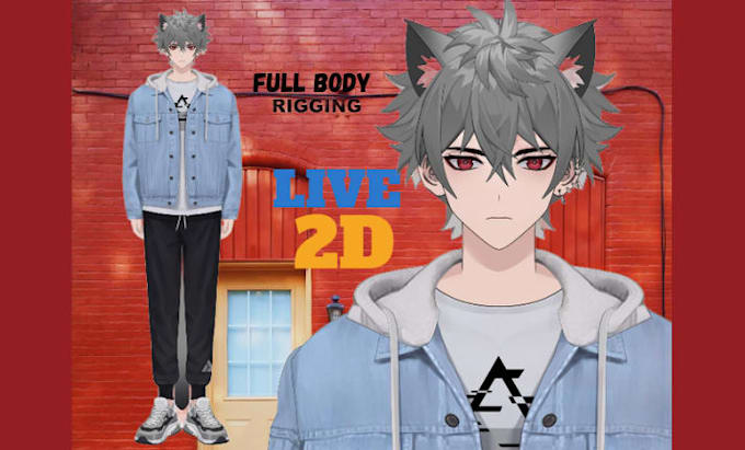 Draw and rig fullbody live2d vtuber anime model by Usman_danla | Fiverr