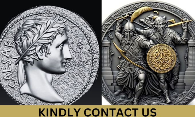 Sculpt 3d bas relief 3d coin model 3d medallion cnc relief design for ...