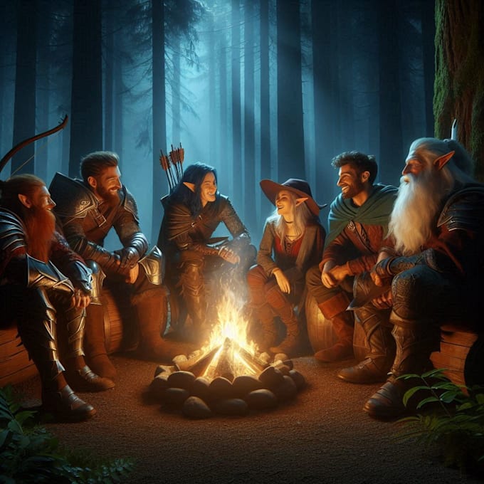 Made a dnd party illustration by Ghatgus | Fiverr