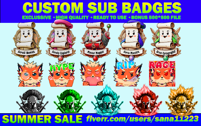 Bit badges, twitch sub badges, subscriber badges for twitch and discord ...