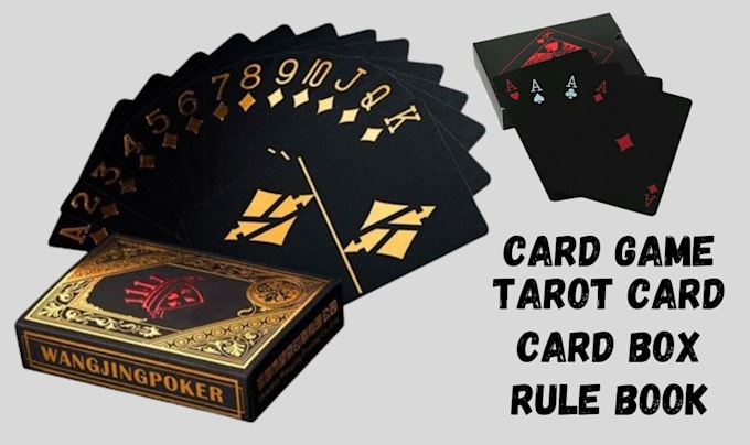 Draw custom card game playing card oracle tarot card design card box ...