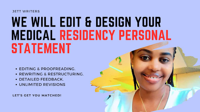Edit residency, fellowship, or medical school personal statements by Essiechristian | Fiverr