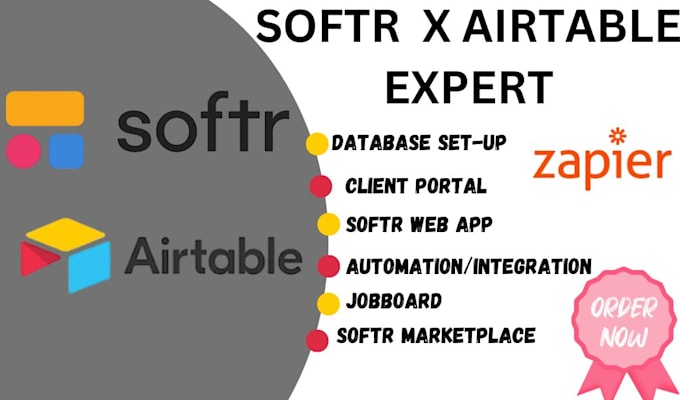 Build softr, airtable, zapier,aitable,monday webapp, automate app ...