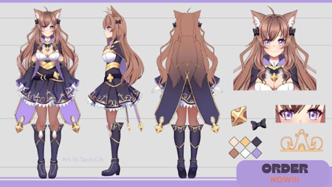 Draw nsfw vtuber model,live2d model and vtuber rigging by Steven_live2d ...