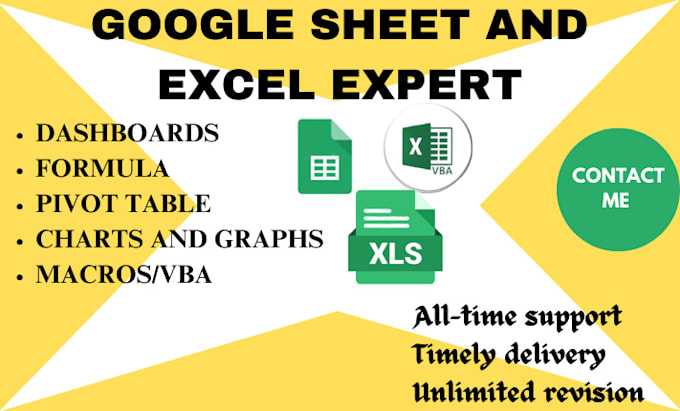 Do google sheets, dashboard, salestracker formula, excel template data ...