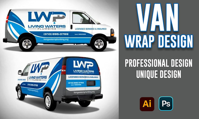 Do eye catching van wrap design , creative car wrap by Hajimqasim440 | Fiverr