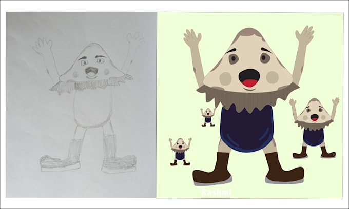 Convert your drawing to vector illustration by Rashmi_graphic | Fiverr