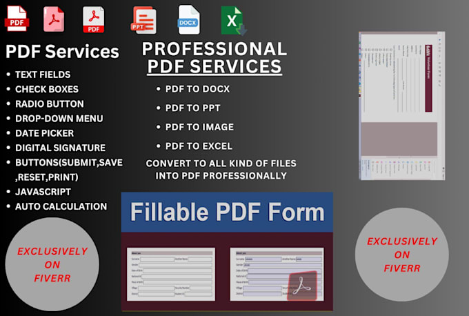 Crear formularios rellenables y convertir pdf a docx, ppt viceversa