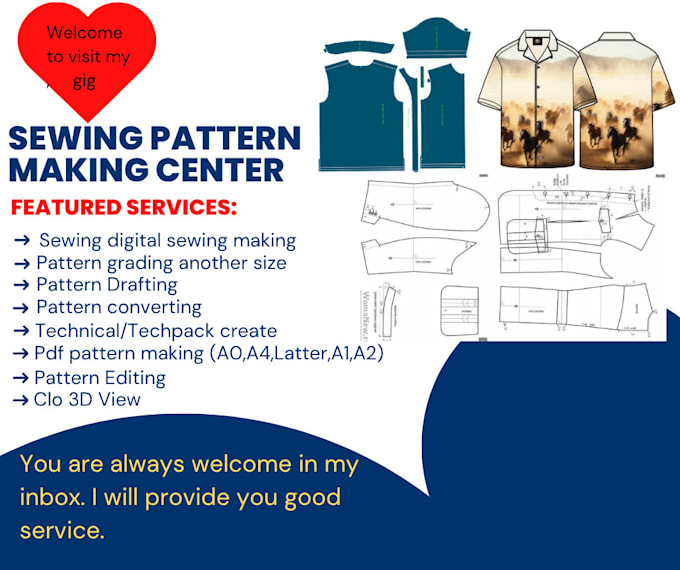 Create sewing pattern with grading dxf and pdf any clothing by ...