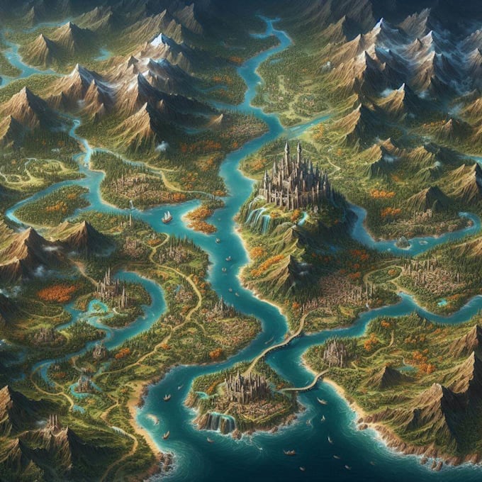 Create a custom fantasy map illustration for your world by Uinuktiund ...