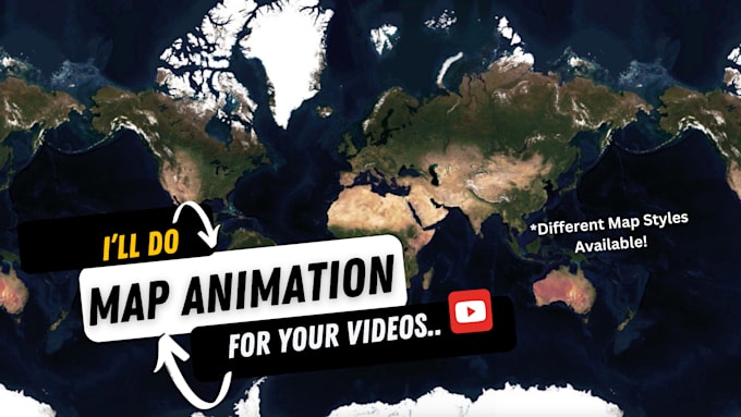 Create 3d map animations for your youtube documentaries by Sanvirajnozum | Fiverr