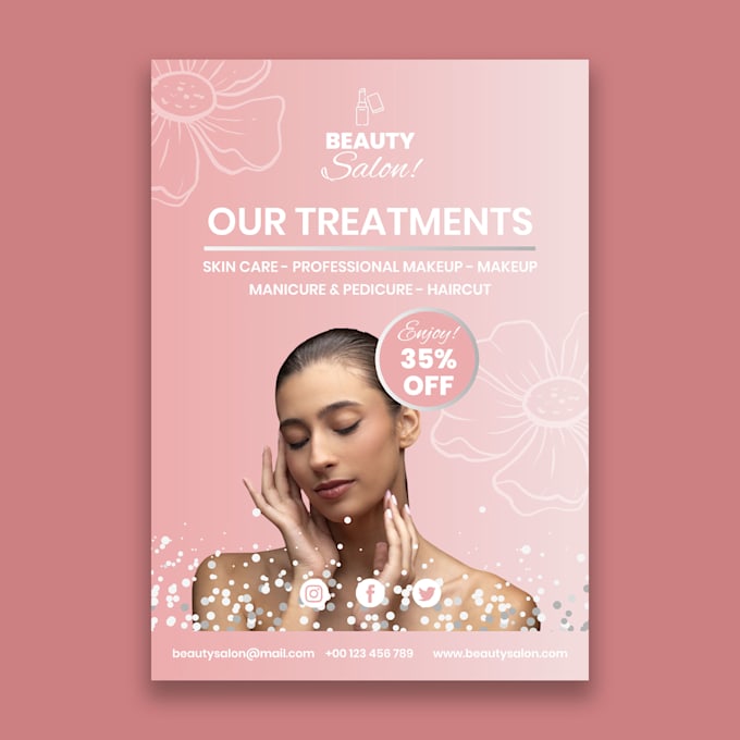 Design timeless beauty salon flyers and posters for your brand by Deem ...
