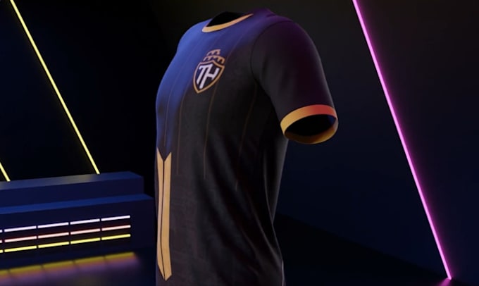 Design 3d esport jersey animation 3d mockup design 3d product clothing ...