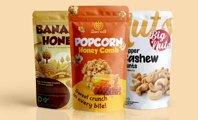 Do custom pouch design, label, pouch bag, food pouch packaging design ...