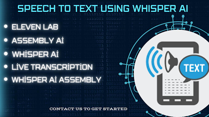 Do real time transcription speech to text using whisper ai assembly, eleven lab by ...
