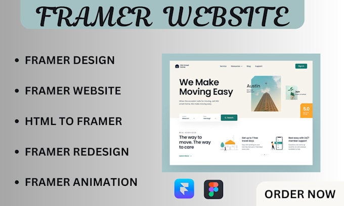 Design framer website figma to framer, framer animation, html to framer by Charlotte_oll | Fiverr