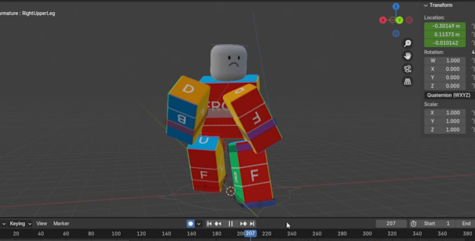 Create an r6 roblox animation using blender by Soulstred | Fiverr