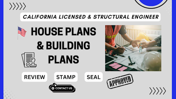 Draw seal and stamp as a california structural engineer for city permit ...