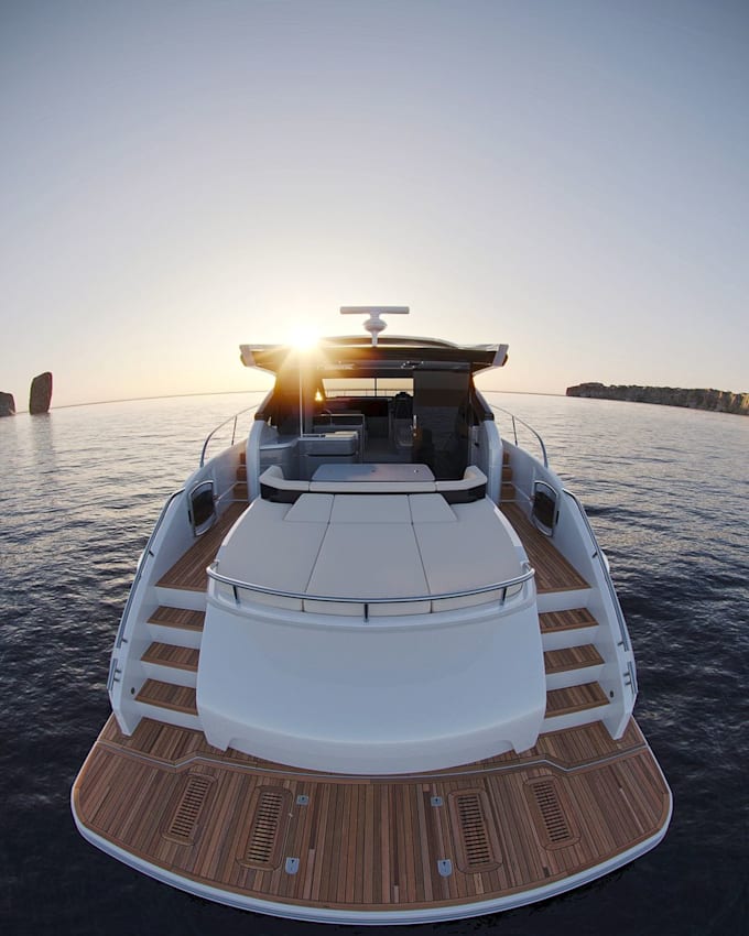 Render 3d yacht design, 3d boat, ship, 3d yacht animation, 3d model ...