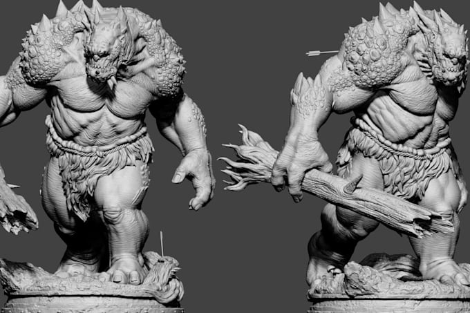 Sculpt 3d monster, scary creature, miniature, alien, warhammer, vipers ...
