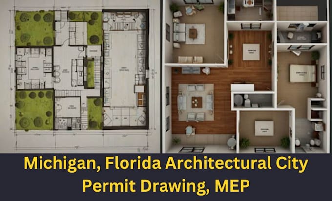Do michigan, florida architectural drawing city permit drawing, mep blueprint by Armund_archy ...