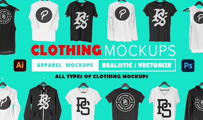 Do tshirt design mock up , realistic fashion clothing mockup by Usama ...