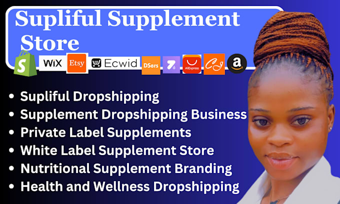 Set up your supliful supplement dropshipping store label design for ...