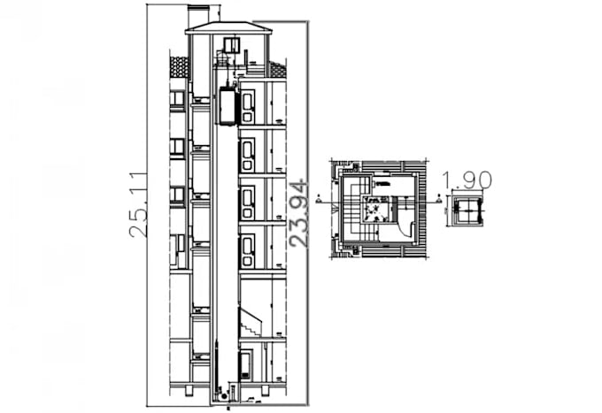 Design a full lift or elevator drawing by Sebioba_a | Fiverr