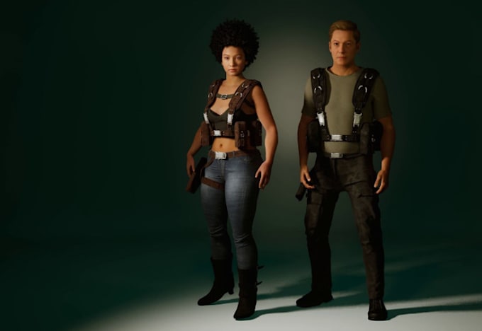 Realistic 3dmetahuman game character,nsfw art, human model, rig for ue ...