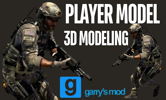 Créez et portez votre modèle 3d pour garrys mod, modèle de joueur, personnage gmod