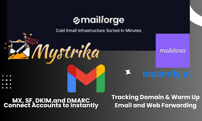 Set up cold email for instantly, mystrika and mailforge warmup emails by Mariatechy | Fiverr