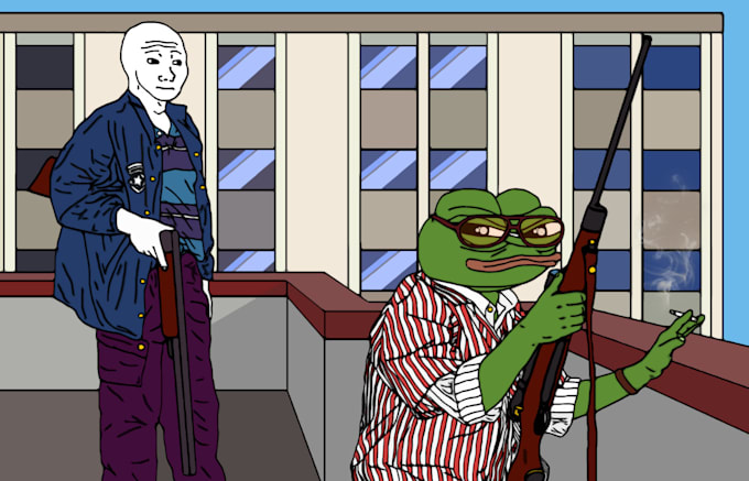 Draw 2d anime memecoin logo, meme art, 2d funny meme animation, crypto ...