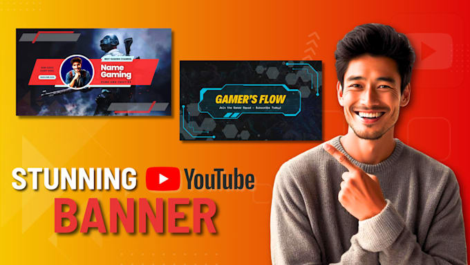 Design custom youtube banner design by Jitkumarmonger | Fiverr