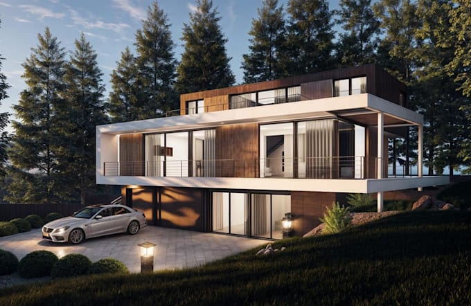 Do hyperrealistic exterior visualization by Ad_rendercraft | Fiverr