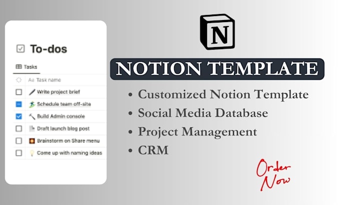 Create notion template notion database custom template by Upline_1 | Fiverr