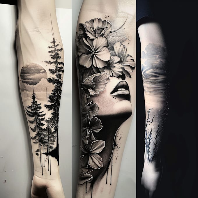 Create a tattoo design of tattoo sleeve by Jannikstein | Fiverr