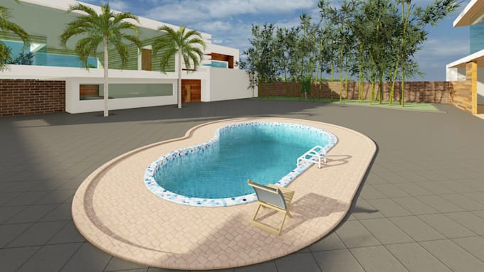 Provide professional swimming pool and landscape design by Rumt010 | Fiverr