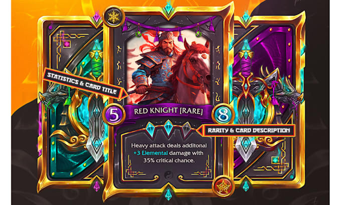 Create trading card game design playing card pokemon tcg tarot card box ...