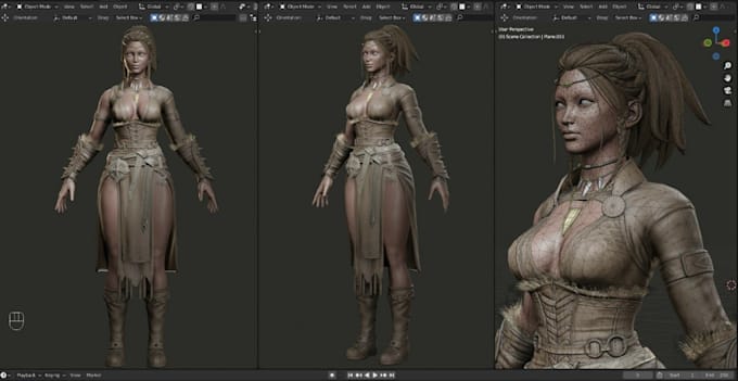 Faire de la modélisation de personnages 3d, du rig, du modèle mmd, du modèle fbx, des avatars de ...