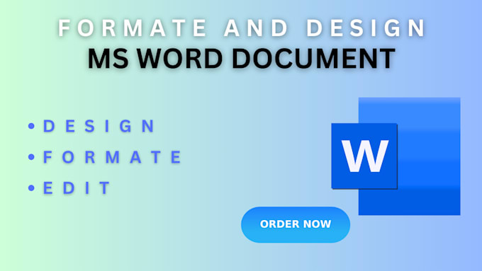 Create, format, edit, redesign, and design ms word documents by Haider ... Create, format, edit, redesign, and design ms word documents by Haider ...