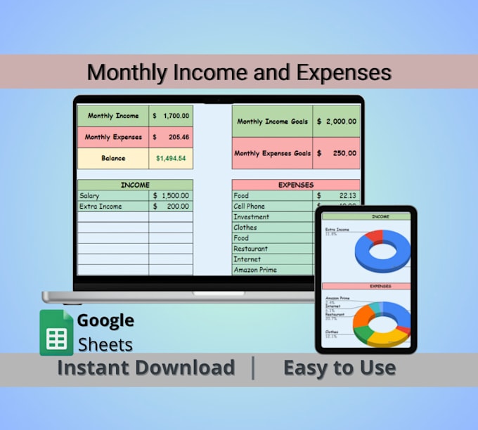 Personalize google sheets budget plan for your store online by Style ...