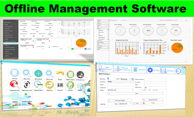 Do offline software for your school shop hospital managment by Ms_xpert ...