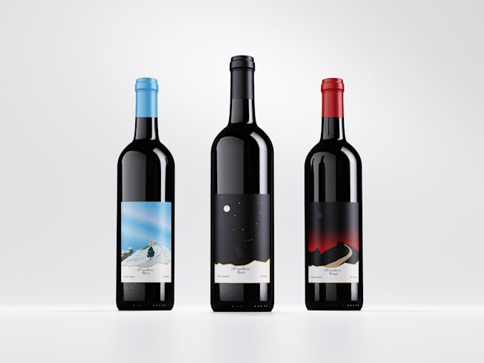 Premium custom wine and champagne label design by Crea_graphic | Fiverr
