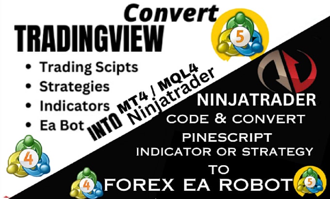 Code And Convert Tradingview Pinescript To Mt4 Mt5 Ninjatrader Bot Metatrader By Georgeallison
