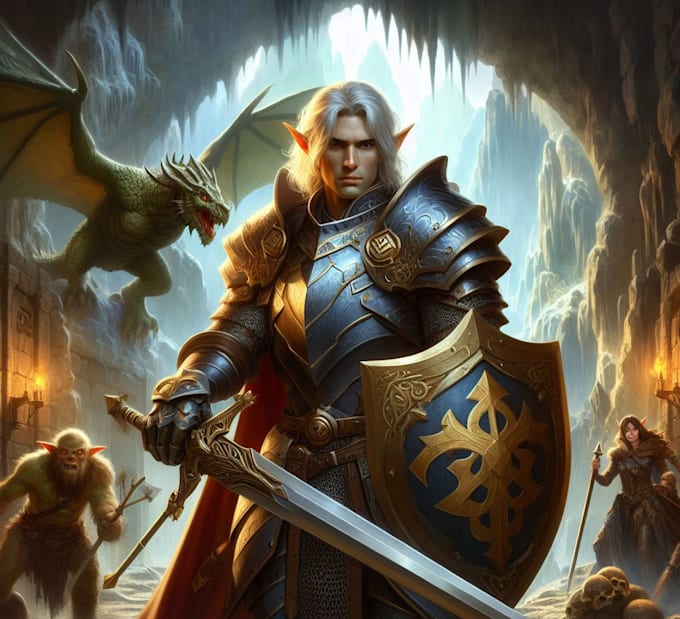 Draw fantasy character illustration, dnd character art by Ecran_wiy ...