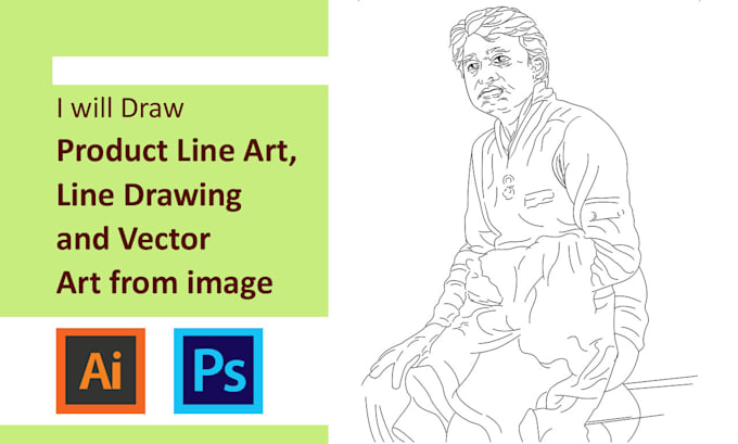 Draw product line art, line drawing and vector art from image by ...