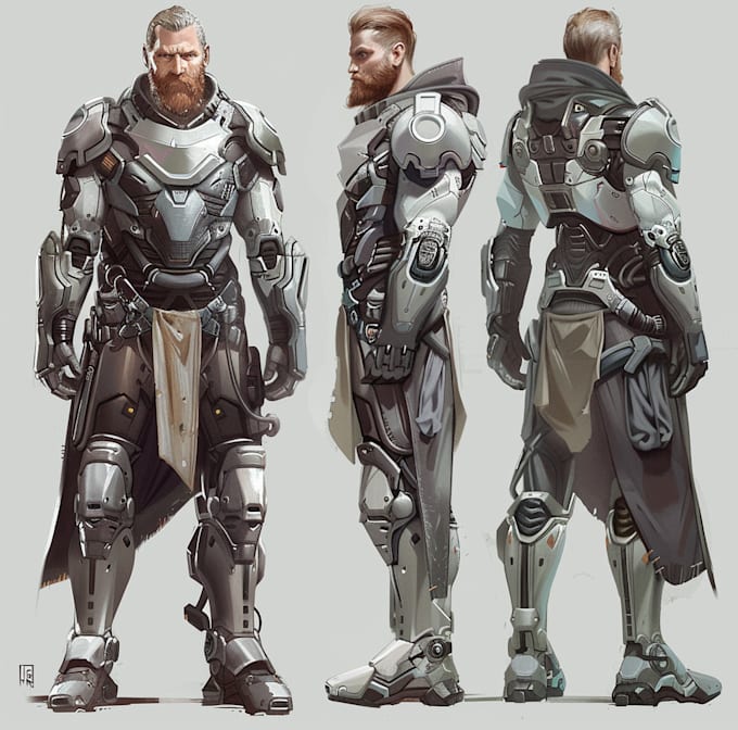 Draw a sci fi, mecha design, fantasy character design by Chushuxmik ...