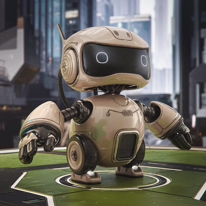 Create cute mecha robot character concept art by Vnceneaer | Fiverr