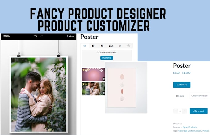 Set up fancy product designer for custom visual products customizer by Ditta_tech | Fiverr