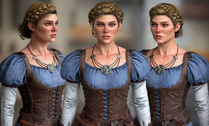 Model 3d realistic character design 3d game character modeling 3danimation video by Dirfhockus ...